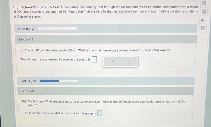 Solved High School Competency Test A mandatory competency | Chegg.com