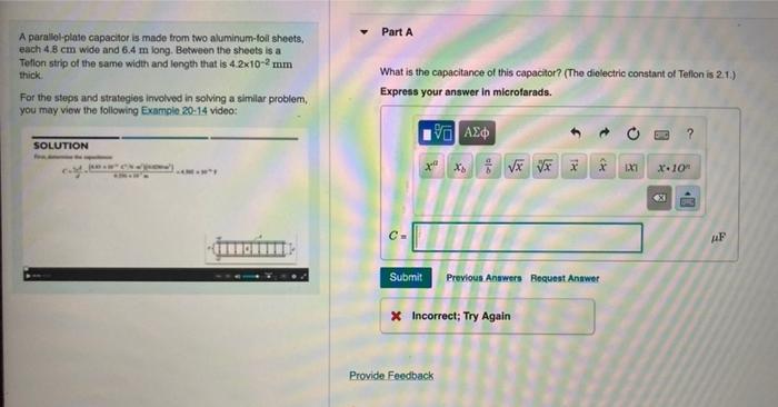 Solved A parallel-plate capacitor is made from two | Chegg.com