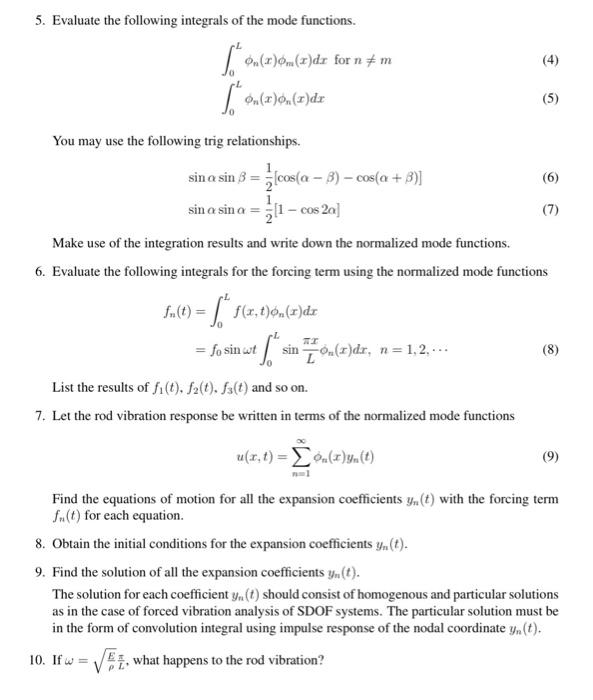 Solved Consider the vibration problem of an elastic rod. | Chegg.com