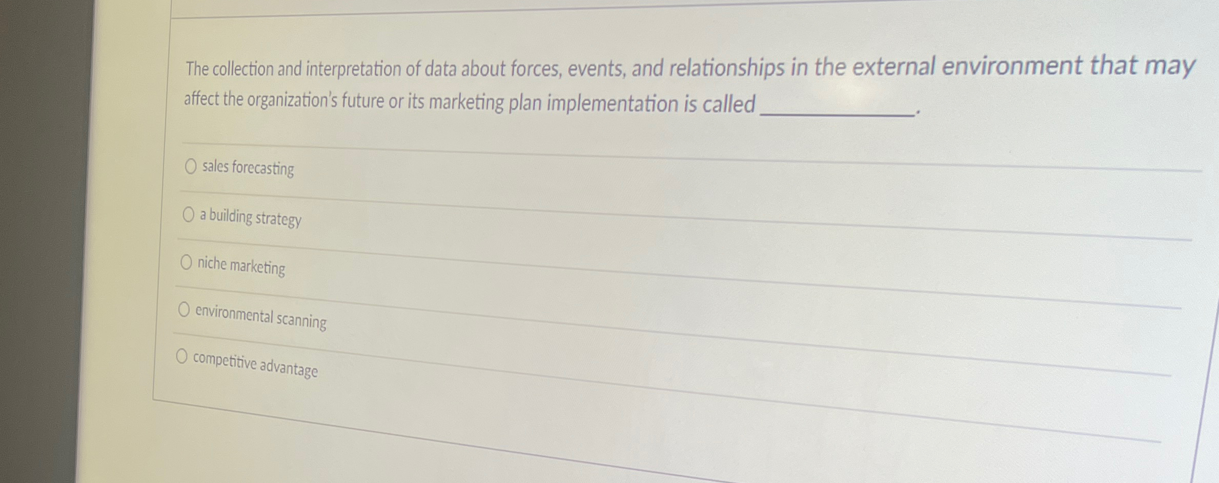 Solved The collection and interpretation of data about | Chegg.com