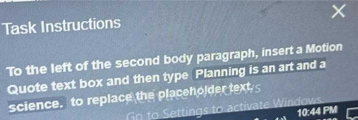 Solved X To the left of the second body paragraph, insert a | Chegg.com