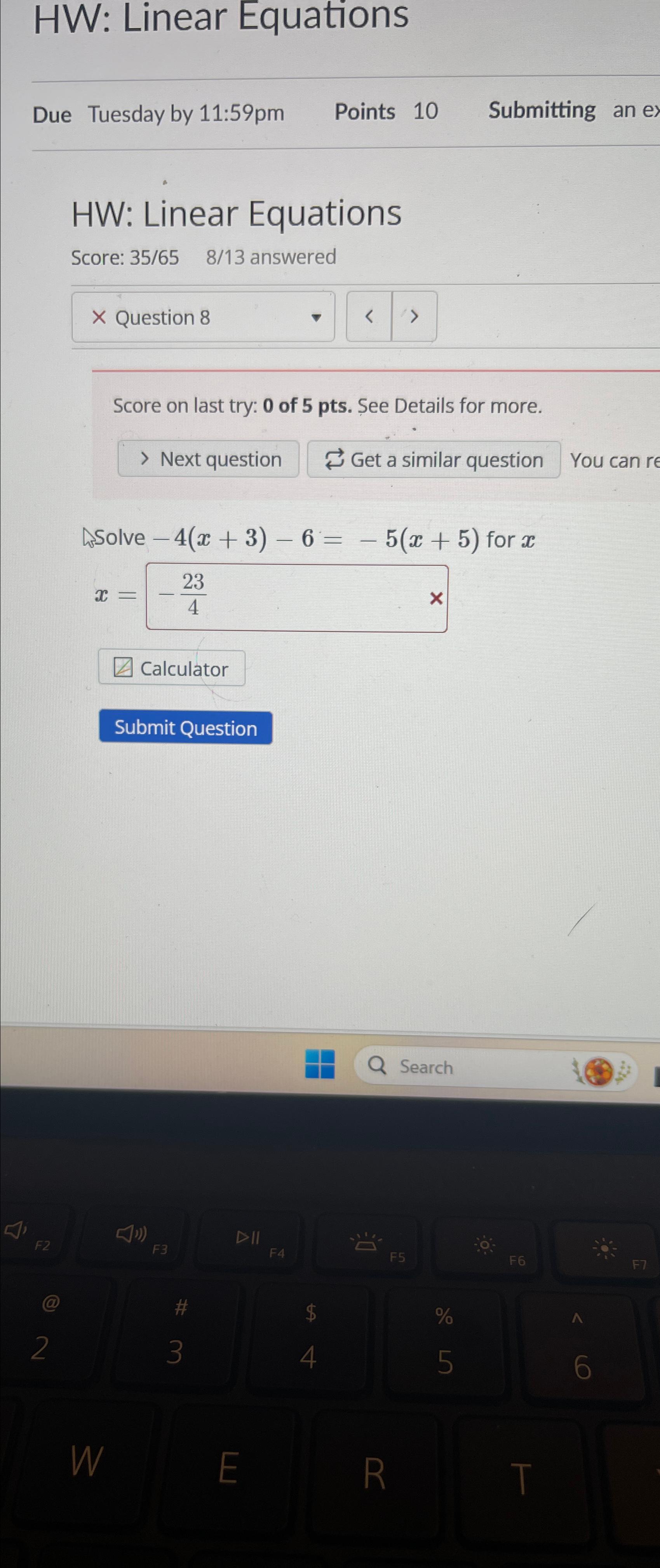 Solved HW: Linear EquationsDue Tuesday by 11:59pm Points 10 | Chegg.com