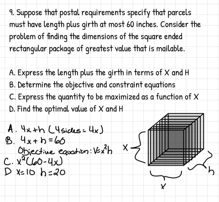 Solved The Answer To D Is X 10 H 20 But I m Not Sure How Chegg