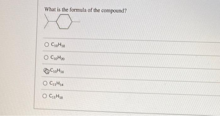 Solved What is the formula of the compound? O COH OCH 20 | Chegg.com