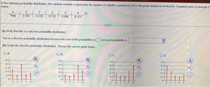 Solved In the following probability distribution, the random | Chegg.com