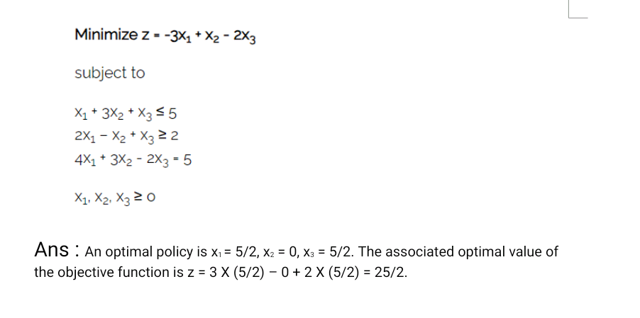 Minimize z=-3x1+x2-2x3subject | Chegg.com