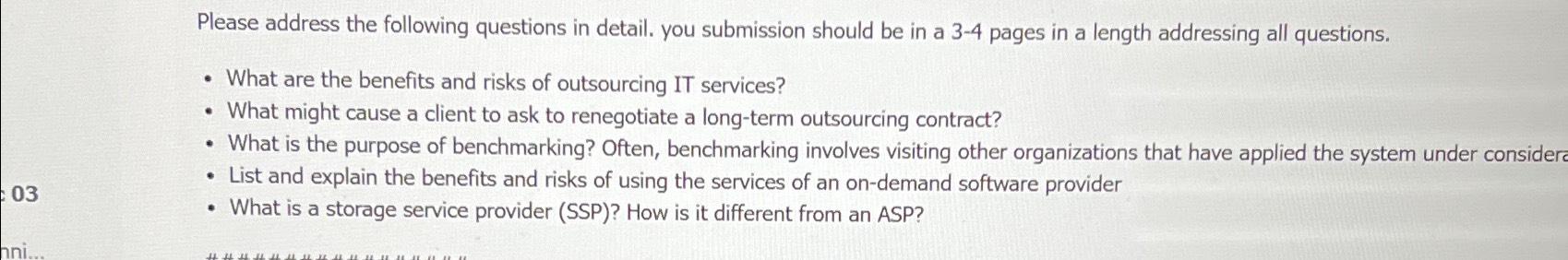 Solved Please address the following questions in detail. you | Chegg.com