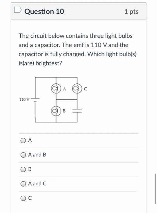 Solved Question 10 1 pts The circuit below contains three | Chegg.com