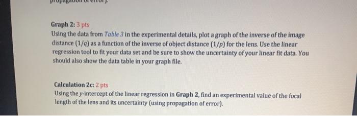 Solved Graph 2:3 pts Using the data from Table 3 in the | Chegg.com