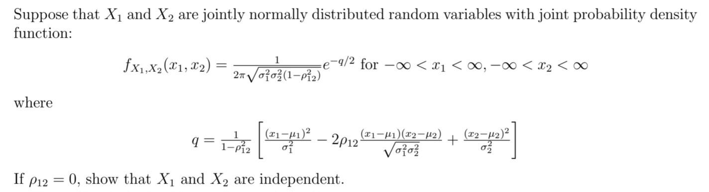 Solved Suppose that X1 and X2 are jointly normally | Chegg.com