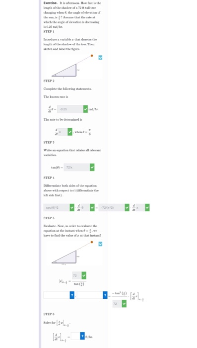 Solved Exercise. I i aferaocn. How fast is the length of the | Chegg.com