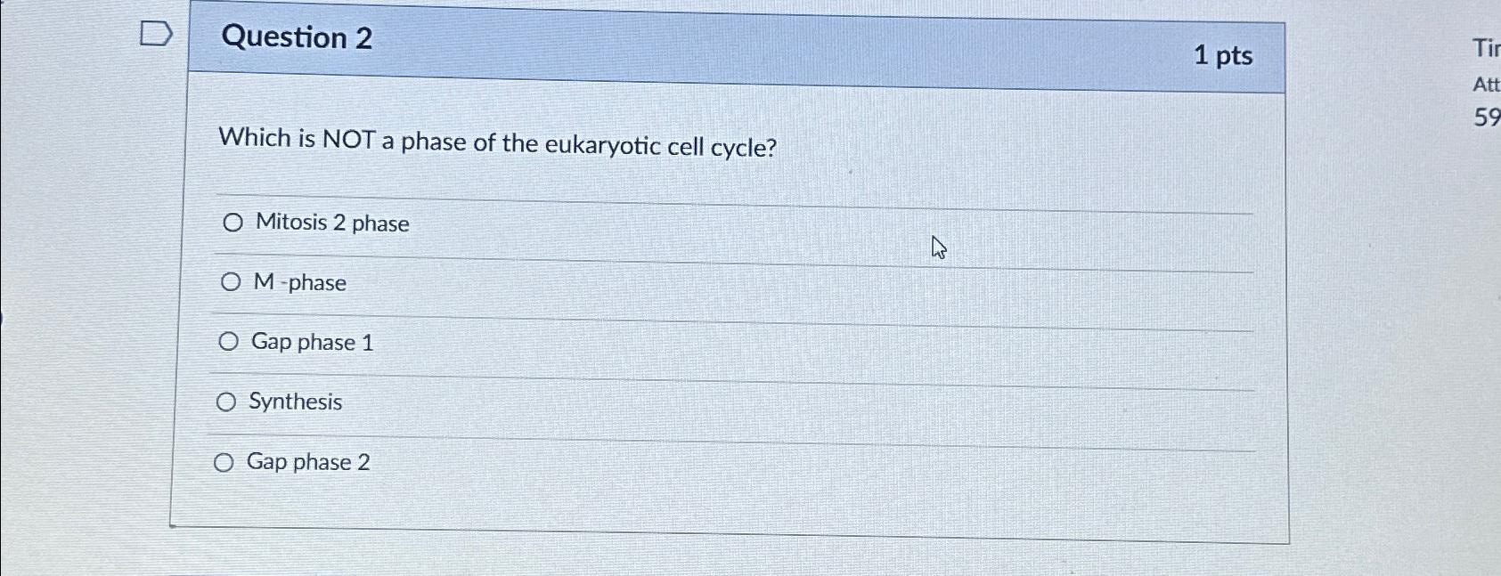Solved Question 21 ﻿ptsWhich is NOT a phase of the | Chegg.com