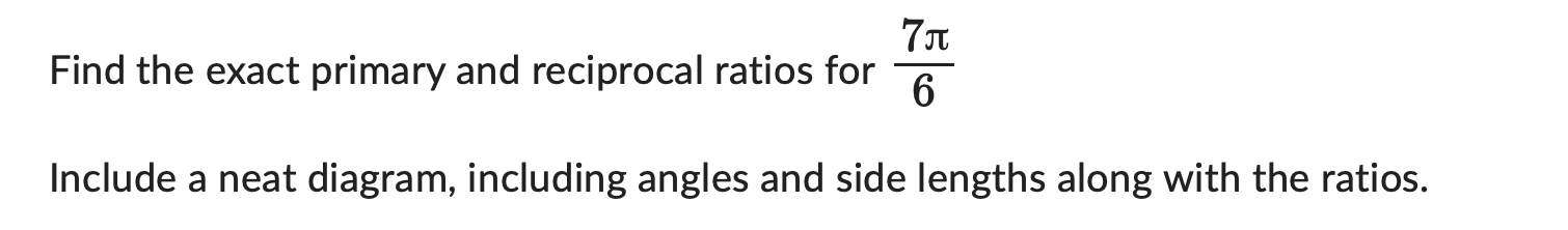 Find the exact primary and reciprocal ratios for | Chegg.com