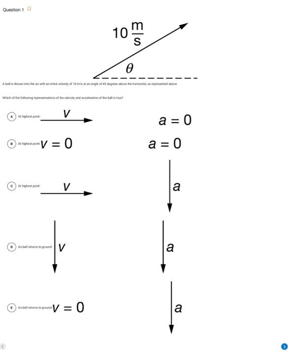 Solved Question 1 10 S Ꮎ A bollistin the area of 10 tanange | Chegg.com