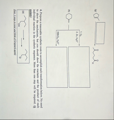 Solved (9)(i)4. ﻿Propose a reasonable synthetic route to | Chegg.com