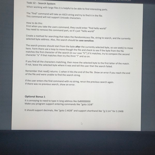Solved 1GB = 20 Task 1 Create a class HexEditor and create a | Chegg.com