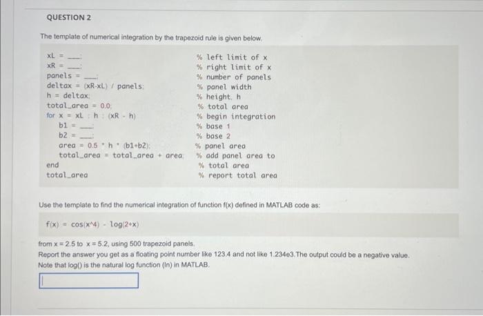 Solved Complete the MATLAB program, according to the | Chegg.com
