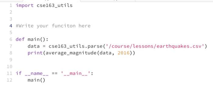 Solved Average Magnitude Data For this problem, we will be | Chegg.com