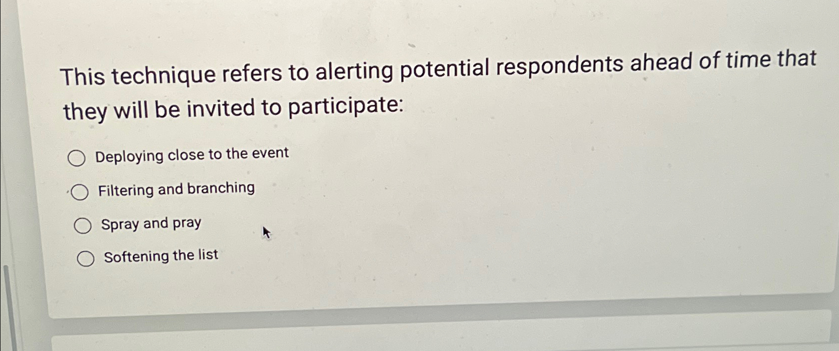 Solved This technique refers to alerting potential | Chegg.com