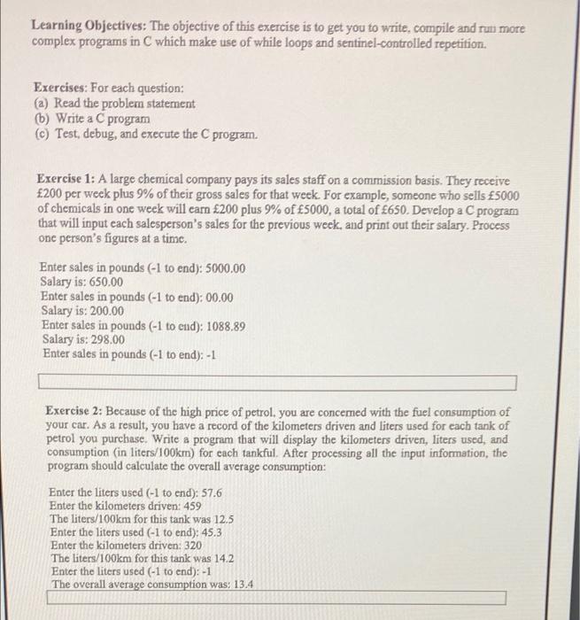 Solved Learning Objectives: The objective of this exercise | Chegg.com