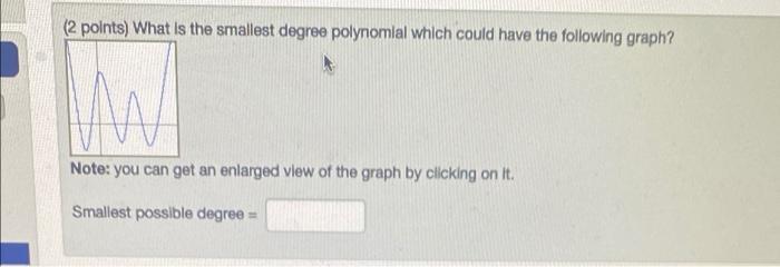 Solved M (2 points) What is the smallest degree polynomial | Chegg.com