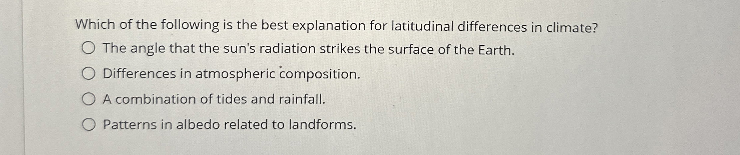 Solved Which of the following is the best explanation for | Chegg.com