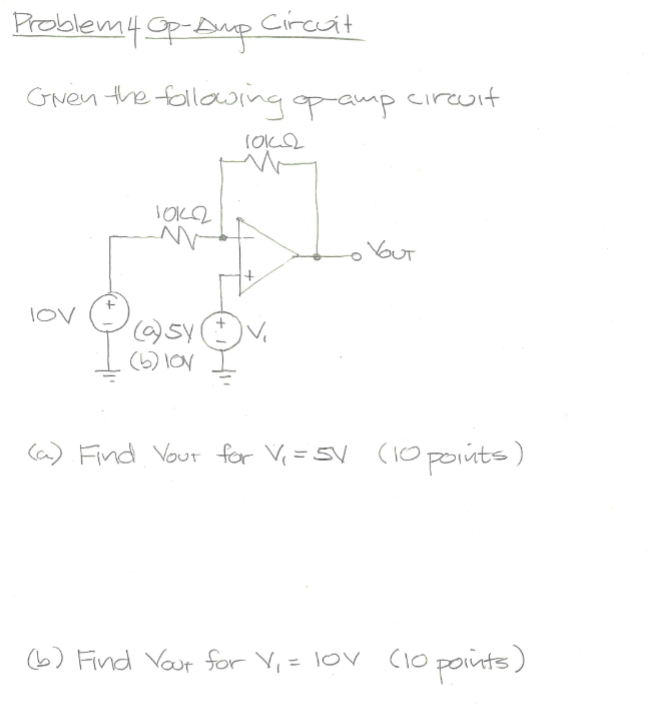 Solved Problem 4 Op-Dup CircuitGreen the following op-amp | Chegg.com