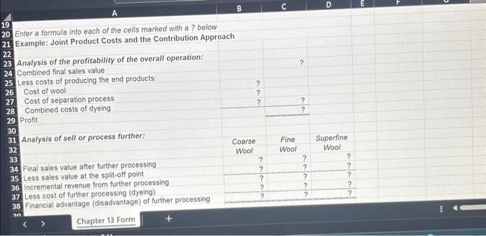 Solved Required information The Chapter 13 Form worksheet is | Chegg.com