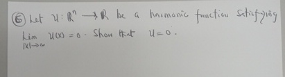 Solved How to solve (6) ﻿Let U:Rn→R ﻿be a harmonic function | Chegg.com