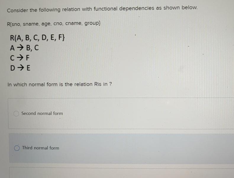 Solved Consider the following relation with functional | Chegg.com