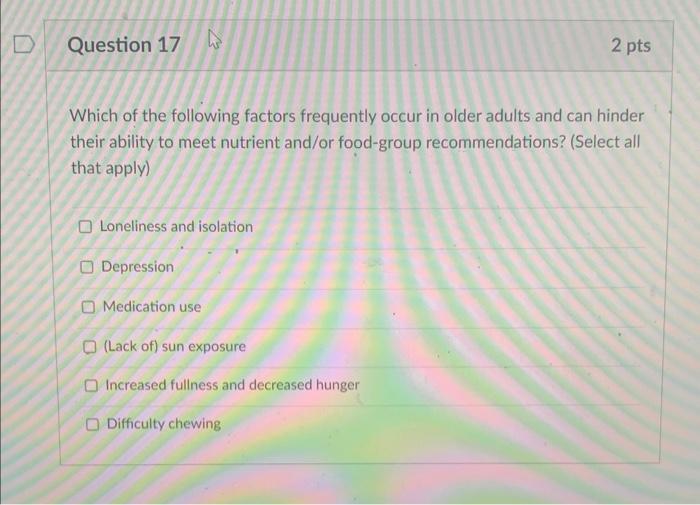 Solved Which of the following factors frequently occur in | Chegg.com