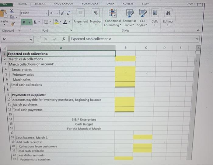 Solved Calibri -11 À À Juli HE M Be aste BIU % Alignment | Chegg.com