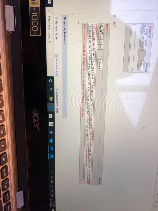 Solved Using Complete Subshell Notation 1s 2s 2p And So 