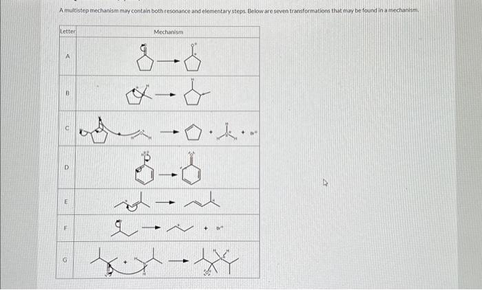 Solved A multistep mechanism may contain both resonance and | Chegg.com