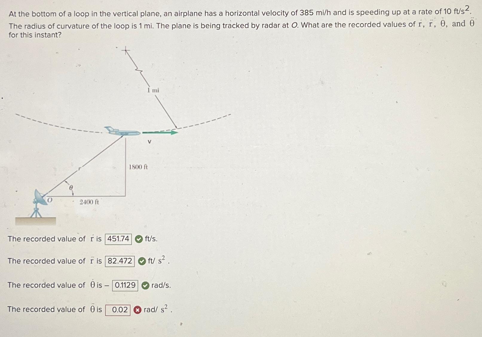Solved At the bottom of a loop in the vertical plane, an | Chegg.com