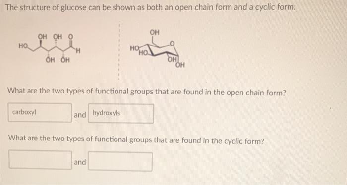 Solved The structure of glucose can be shown as both an open | Chegg.com