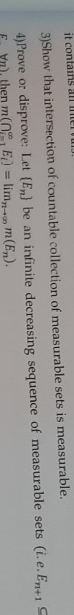Solved Show that intersection of countable collection of | Chegg.com