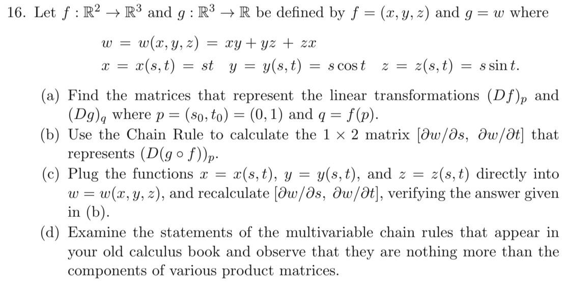 Let f:R^(2)->R^(3) and g:R^(3)->R be defined by | Chegg.com