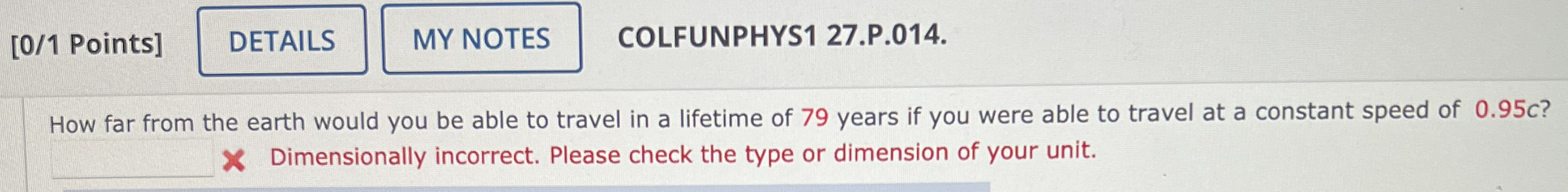 Solved [0/1 ﻿Points] ﻿COLFUNPHYS1 27.P.014.How far from | Chegg.com