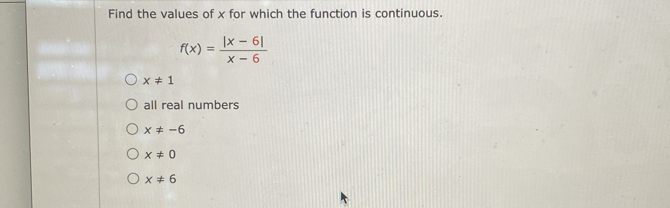Solved Find the values of x ﻿for which the function is | Chegg.com