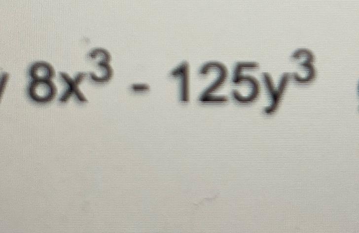 Solved 8x3-125y3 | Chegg.com