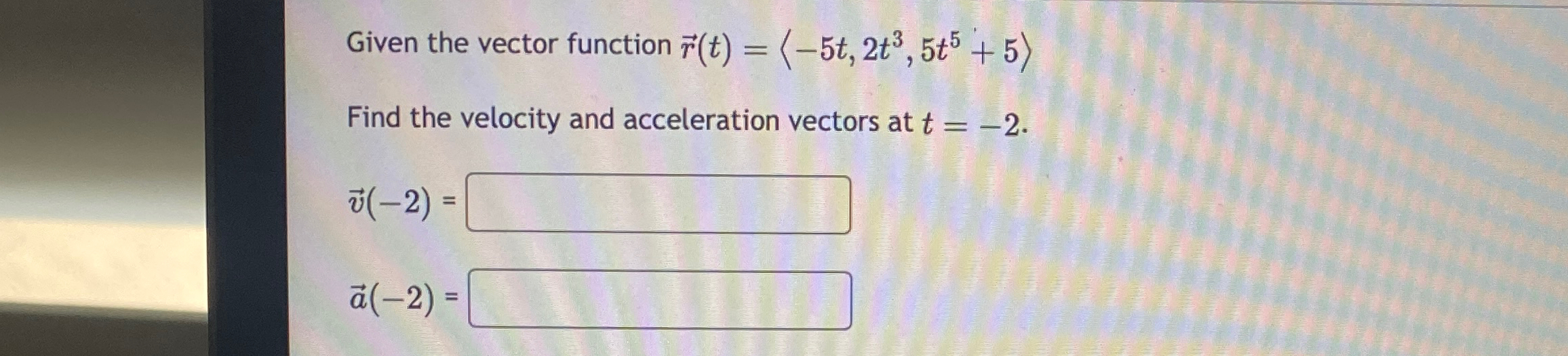 Solved Given the vector function | Chegg.com