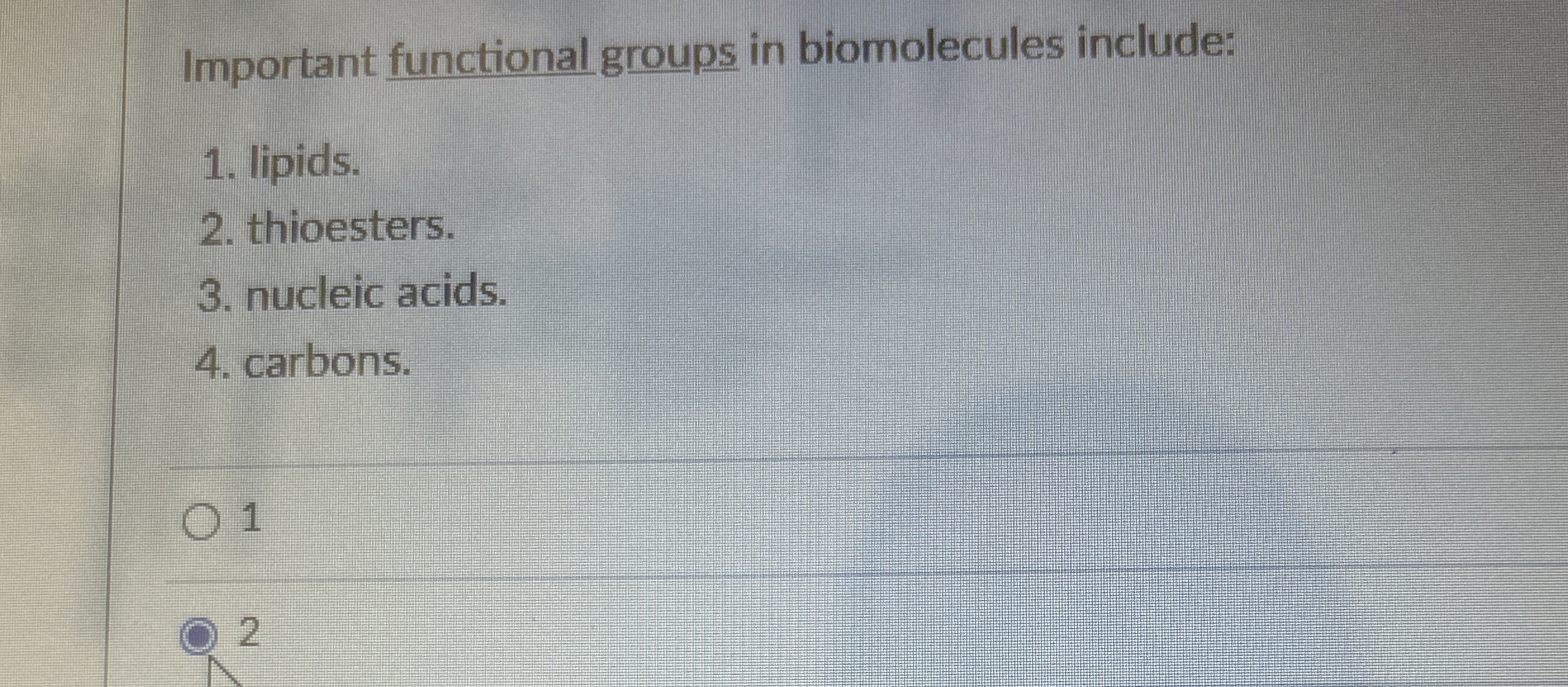 Solved Important functional groups in biomolecules | Chegg.com