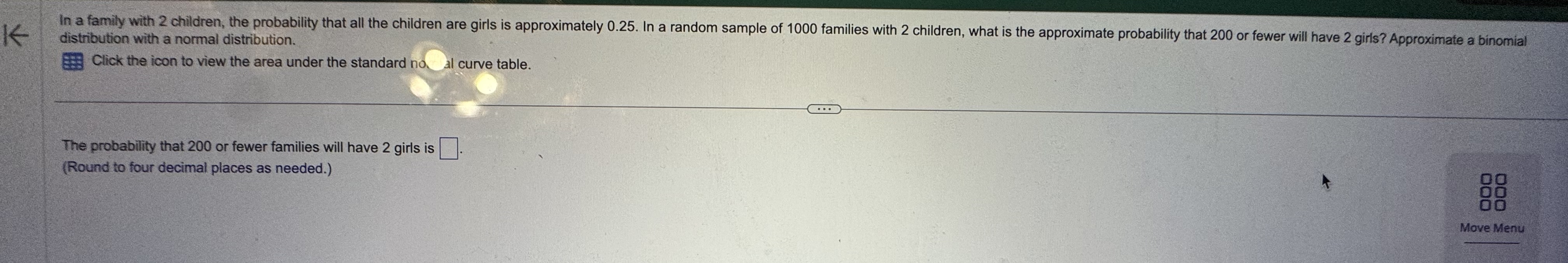 Solved distribution with a normal distribution.Click the | Chegg.com
