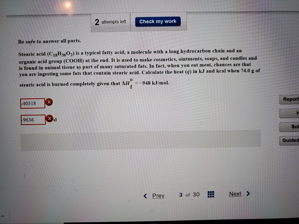 Solved 2 attempts left Check my work Be sure to answer all | Chegg.com
