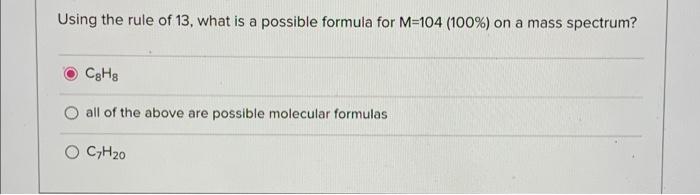 A molecule has with the formula CnH2n+2 will have the | Chegg.com