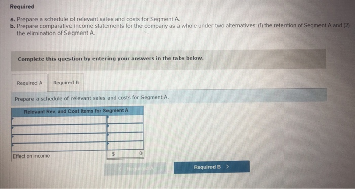 Solved Exercise 6-14A (Algo) Segment elimination decision LO | Chegg.com
