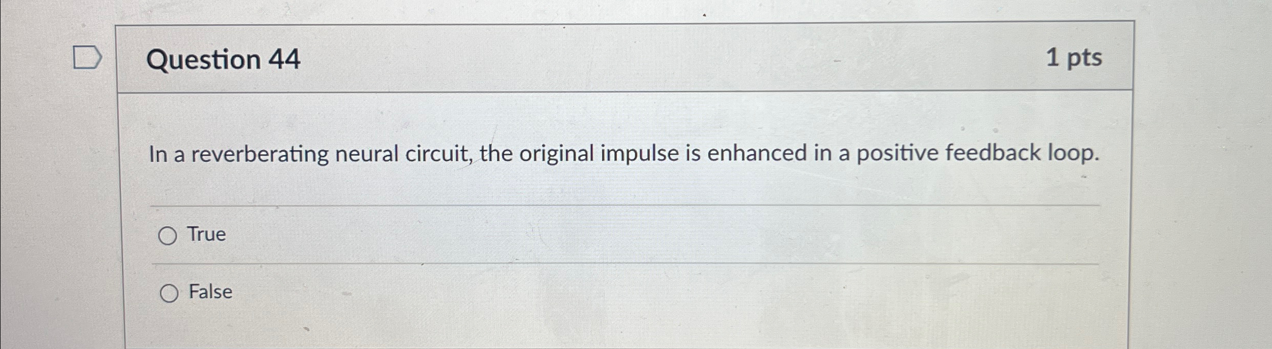 Solved Question 441 ﻿ptsIn a reverberating neural circuit, | Chegg.com