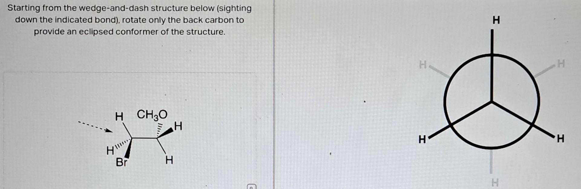 Solved Starting from the wedge-and-dash structure below | Chegg.com
