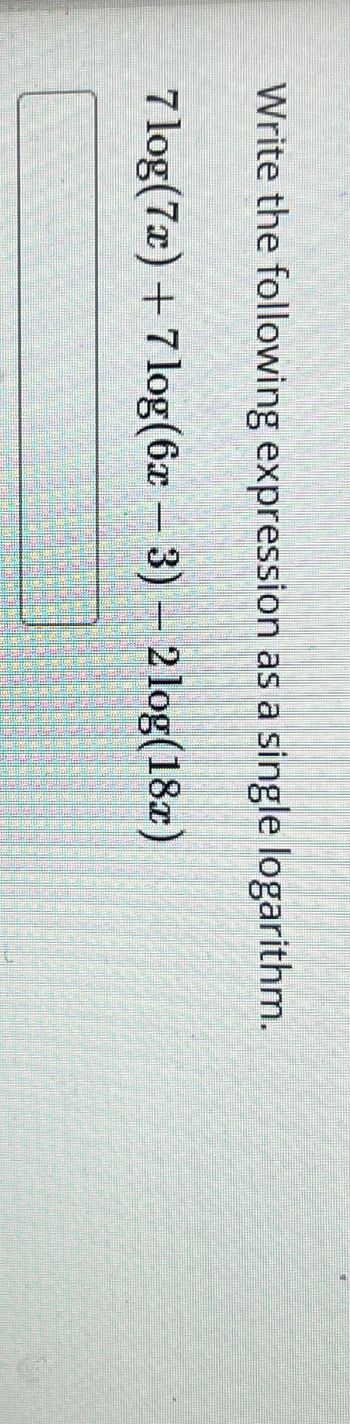 Solved Write the following expression as a single | Chegg.com